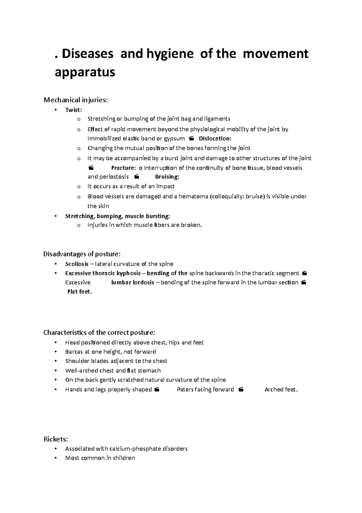 Diseases and hygiene of the movement apparatus - . Diseases and hygiene ...