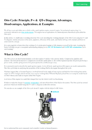 3.5 The Internal combustion engine (Otto Cycle) - Thermodynamics and ...
