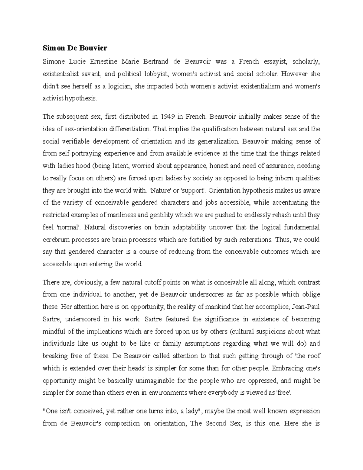 Simon De Bouvier - Simon De Bouvier Simone Lucie Ernestine Marie ...