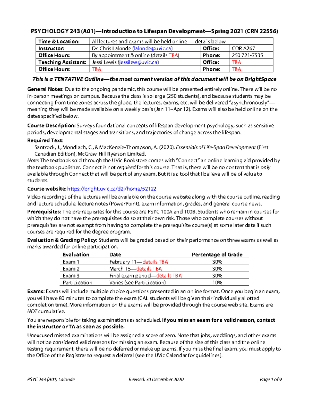 Psyc243 - Summary Social Psychology - PSYCHOLOGY 243 (A01)—Introduction ...