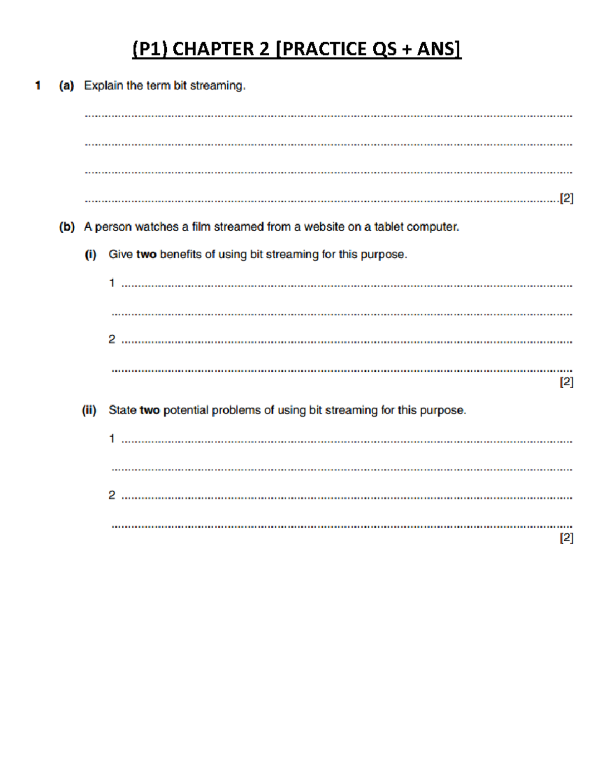(P1) CH. 2 [QS+ANS] - n jk bjknnj - English - (P1) CHAPTER 2 [PRACTICE ...
