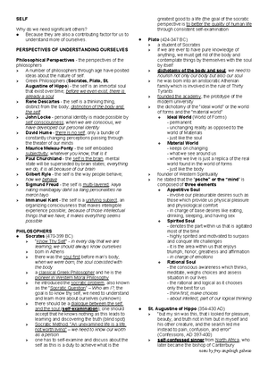 Pdev midterms notes by fyg - THE PHYSICAL SELF Introduction to the ...