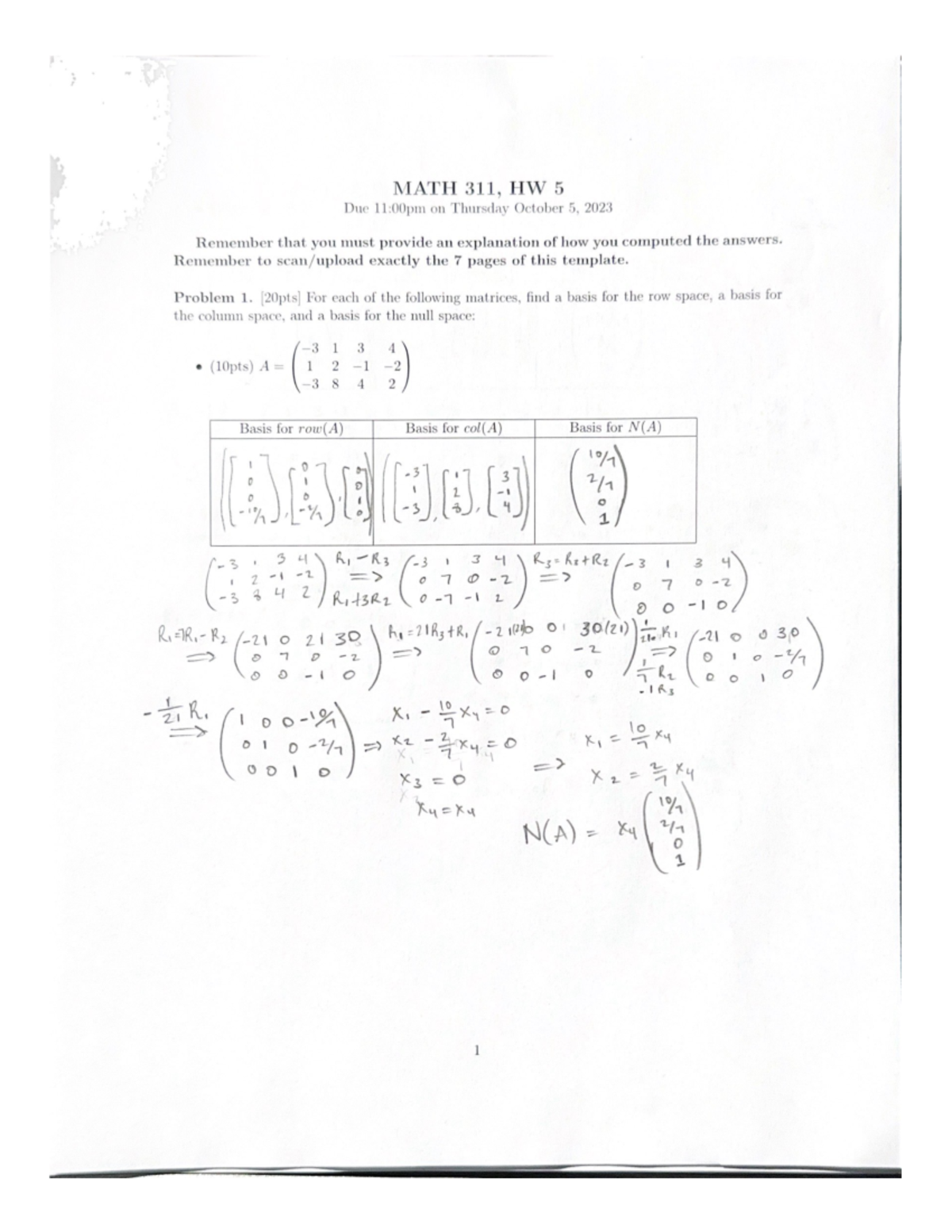 Math311hw5 - MATH 311 - Studocu