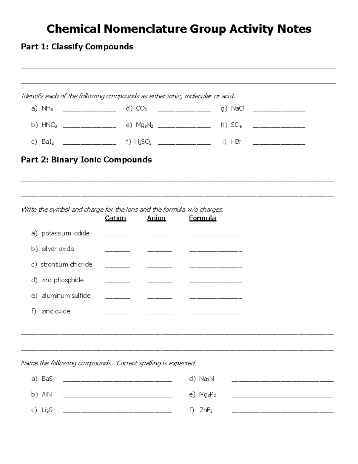 Chemical+Nomenclature+Group+Activity 9-6-2023 - Chemical Nomenclature ...