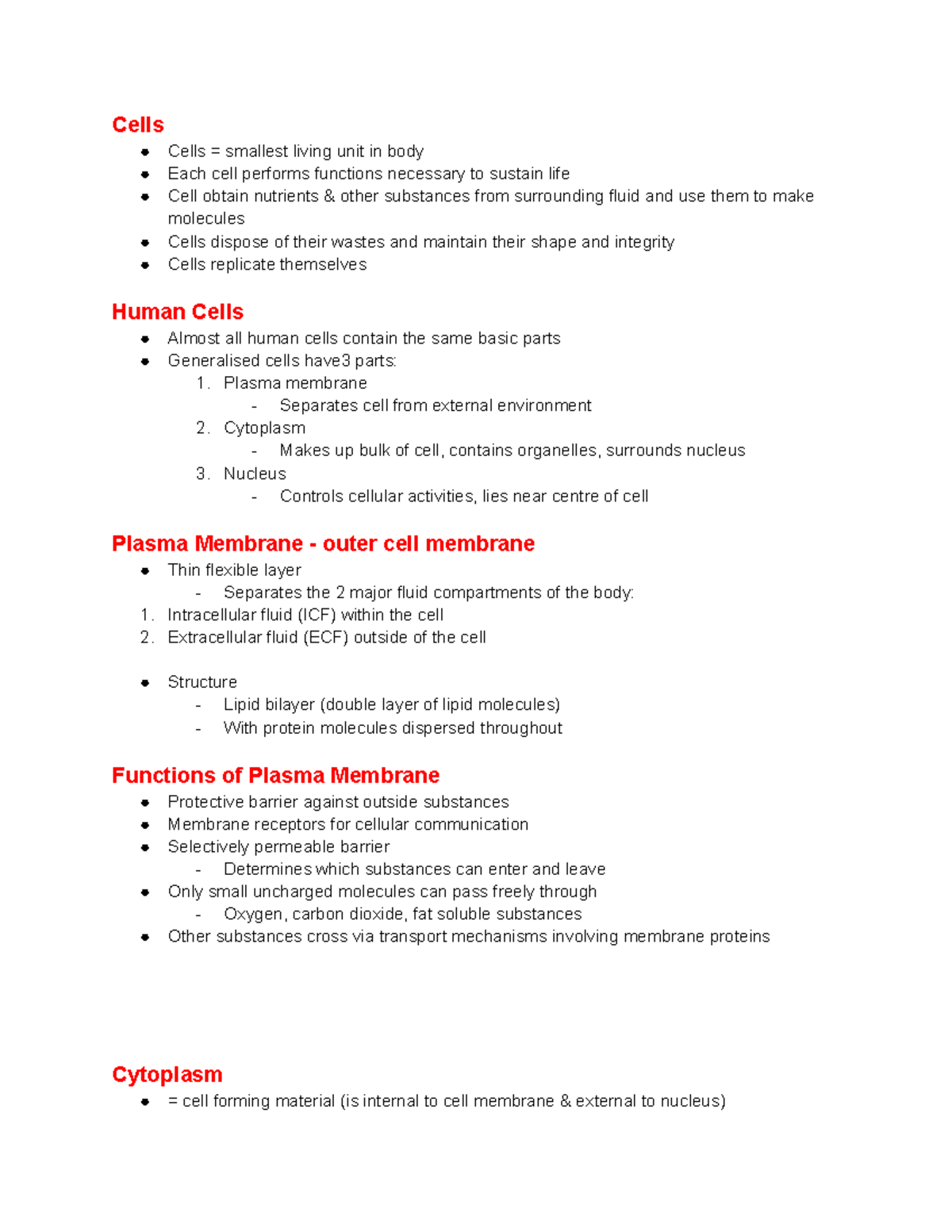 Systemic Anatomy Topic 2 - Cell Structure, Epithelial Tissue ...