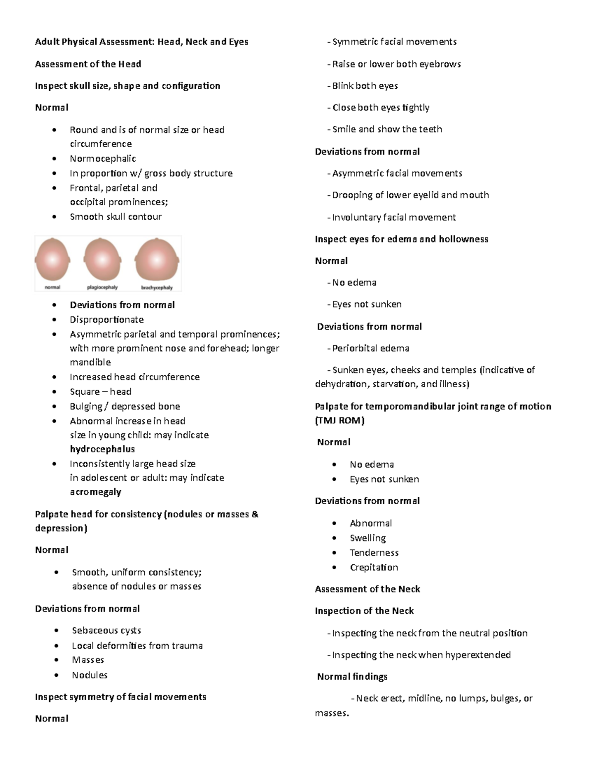 Head necks and eyes - Adult Physical Assessment: Head, Neck and Eyes ...
