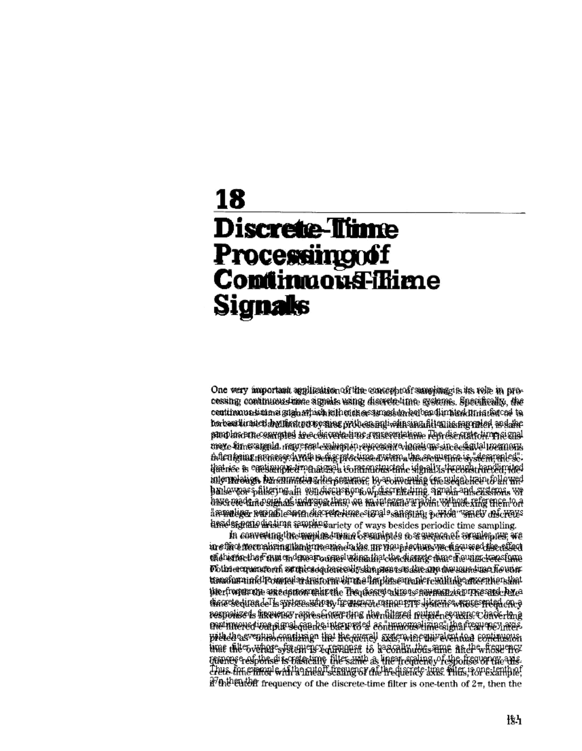Discrete Time Processing Of Continuous Time Signals 18 Discrete Time