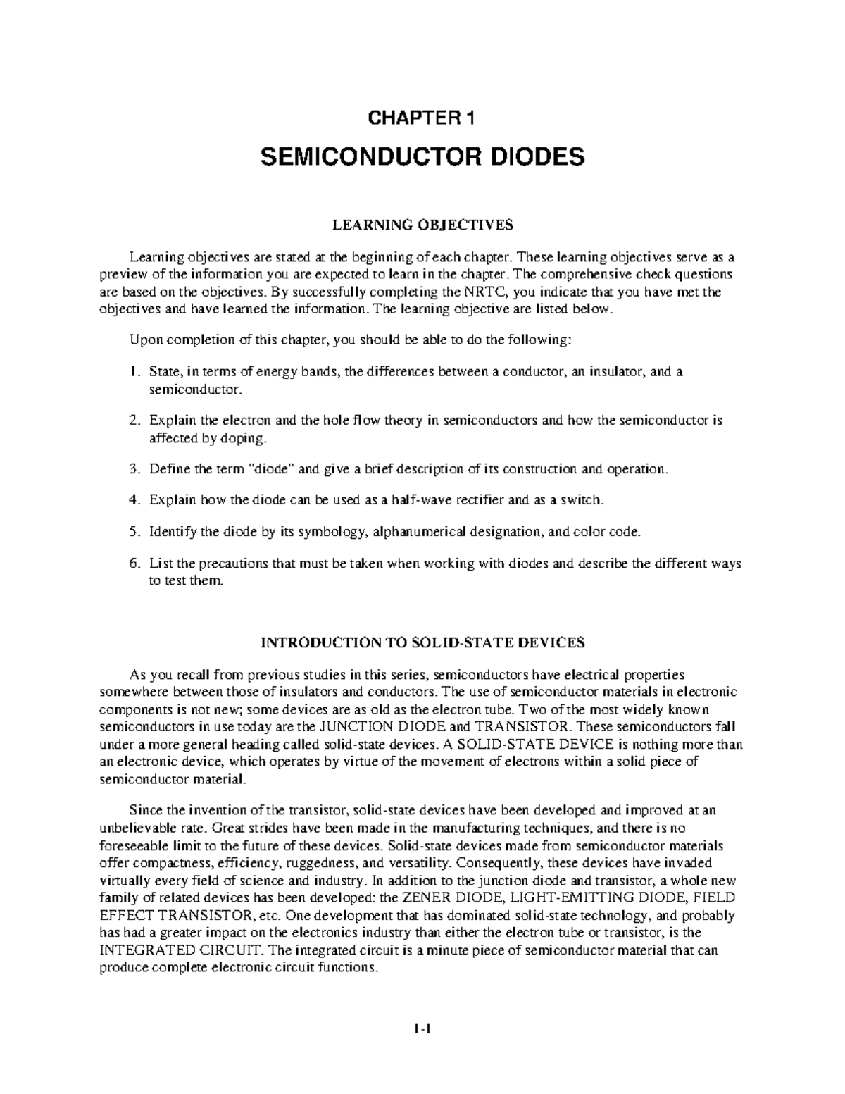 14179 ch1 - electronics - CHAPTER 1 SEMICONDUCTOR DIODES LEARNING OBJECTIVES Learning objectives ...