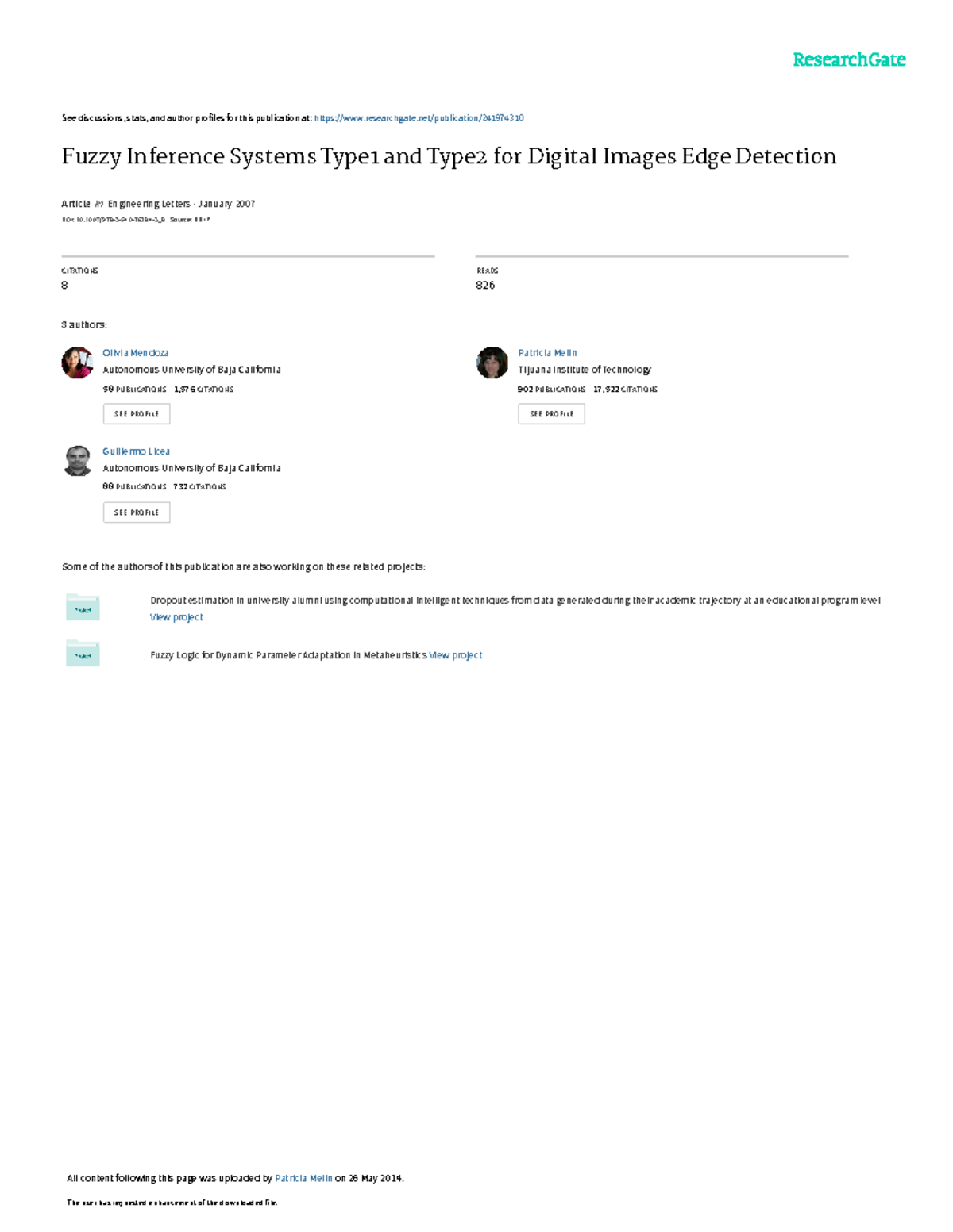 Fuzzy Inference Systems Type1 and Type2 for Digita - See discussions ...
