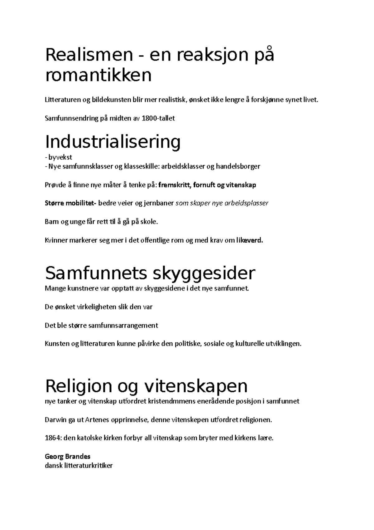 Realismen - ggg - Realismen - en reaksjon på romantikken Litteraturen ...