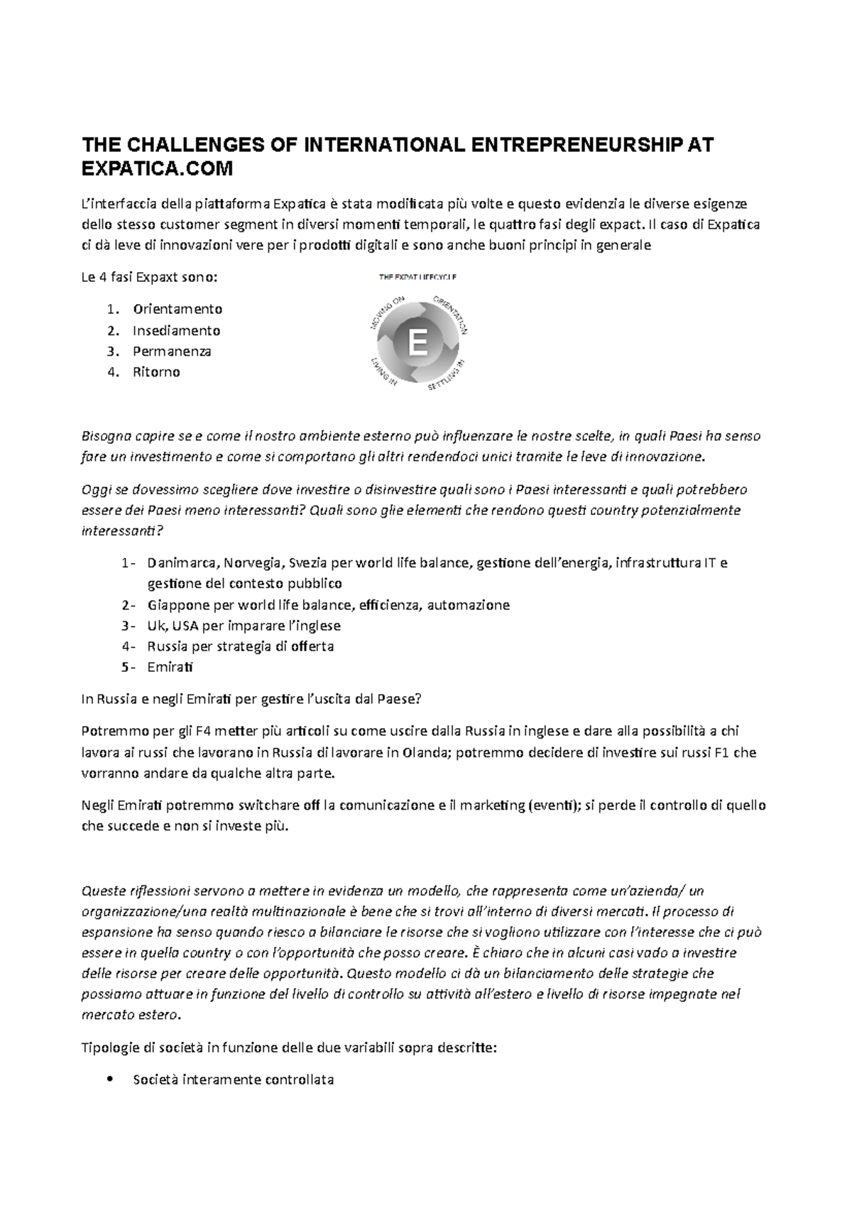 Caso Expatica - materials - THE CHALLENGES OF INTERNATIONAL ...