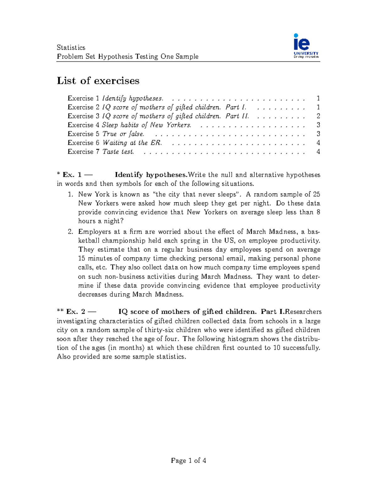 Problem Set HT1S - sdfdsfsdf sdf sdf sdf sd - Problem Set Hypothesis ...