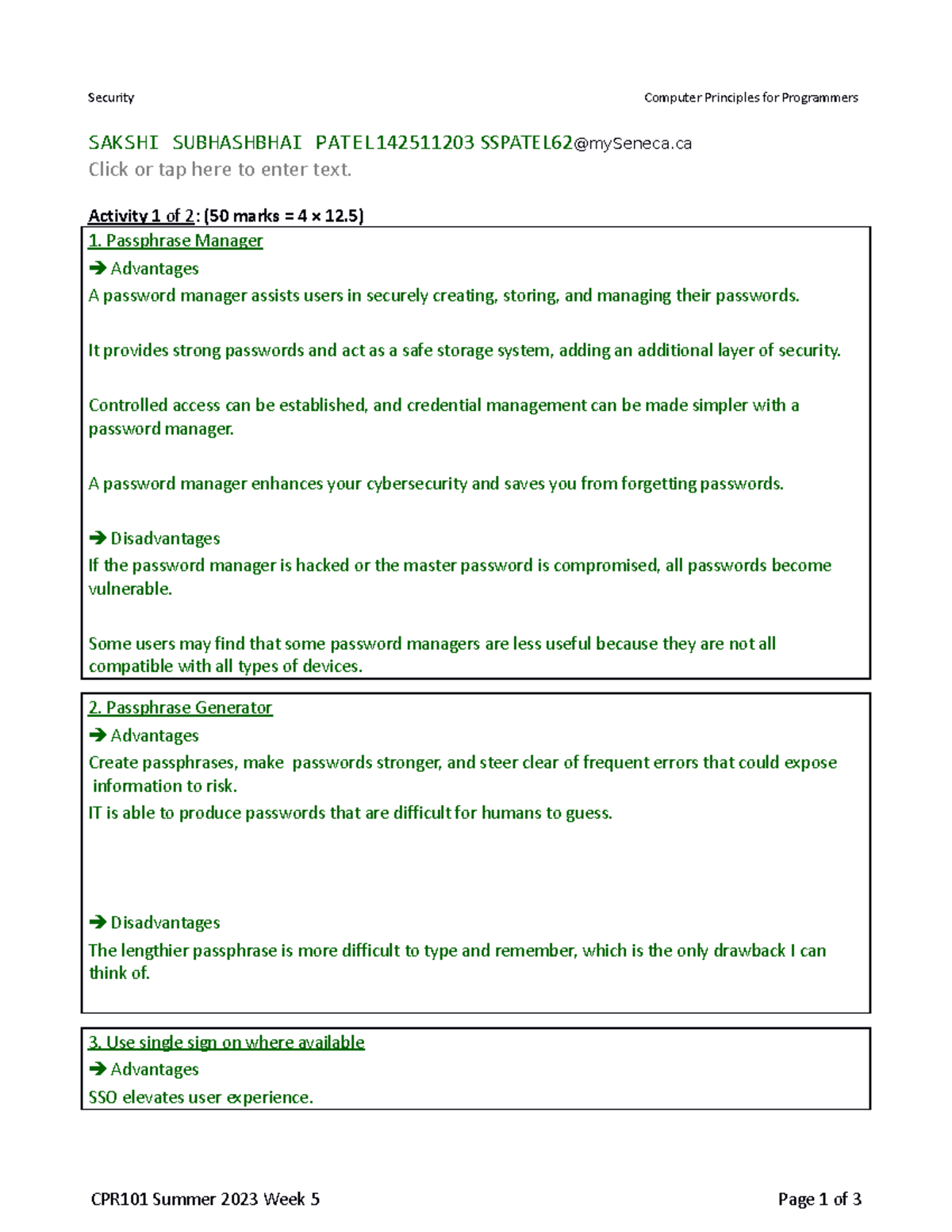 CP4P Security Activity Answers - Security Computer Principles for Programmers SAKSHI SUBHASHBHAI ...