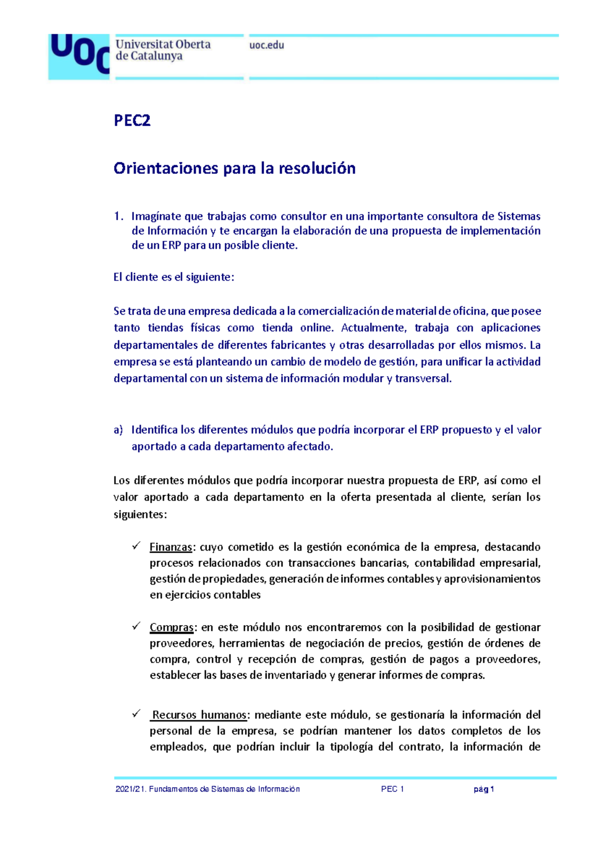 202122 FSI PEC2 Propuesta Resolución - PEC 2 Orientaciones para la resolución Imagínate que ...