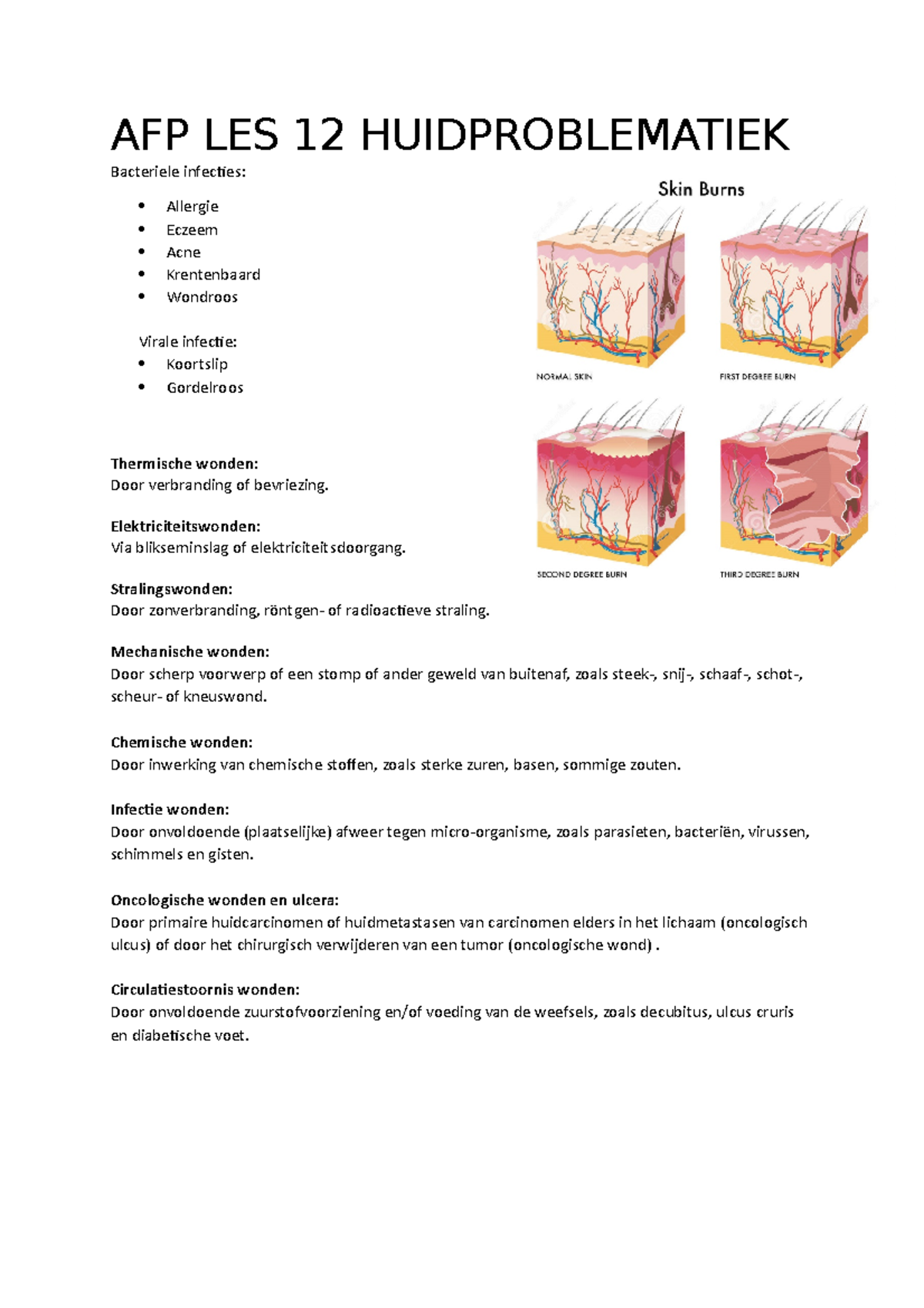AFP LES 12 Huidproblematiek - AFP LES 12 HUIDPROBLEMATIEK Bacteriele ...