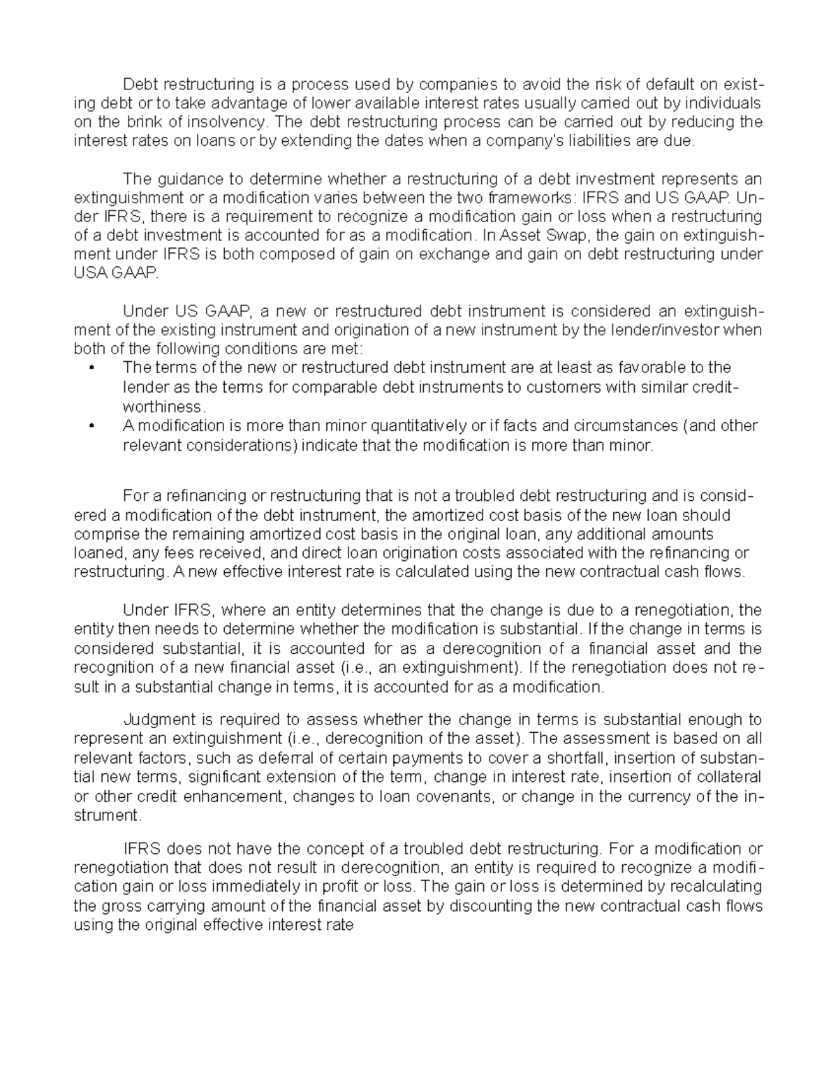 Debt Restructuring - meaning - Debt restructuring is a process used by ...