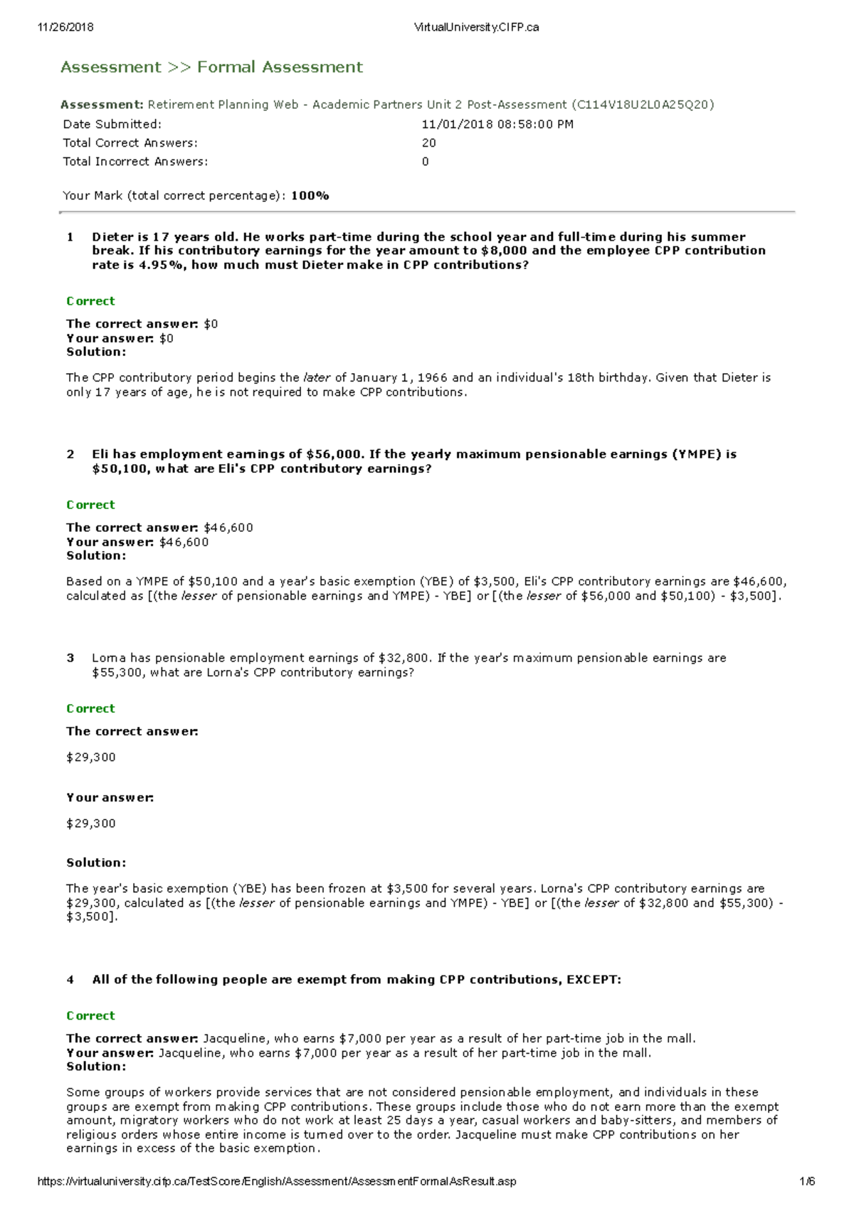 Sample/practice exam 1 February 2019, questions and answers ...