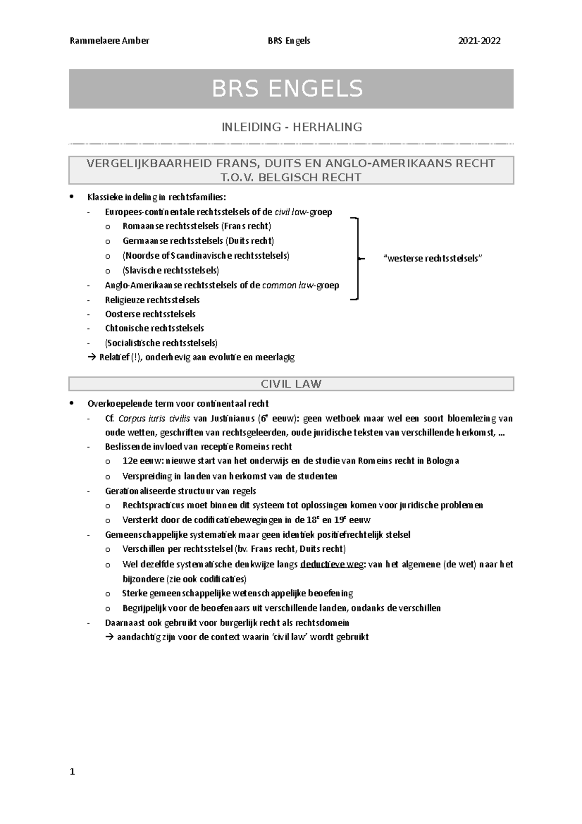BRS Engels - BRS ENGELS INLEIDING - HERHALING VERGELIJKBAARHEID FRANS ...