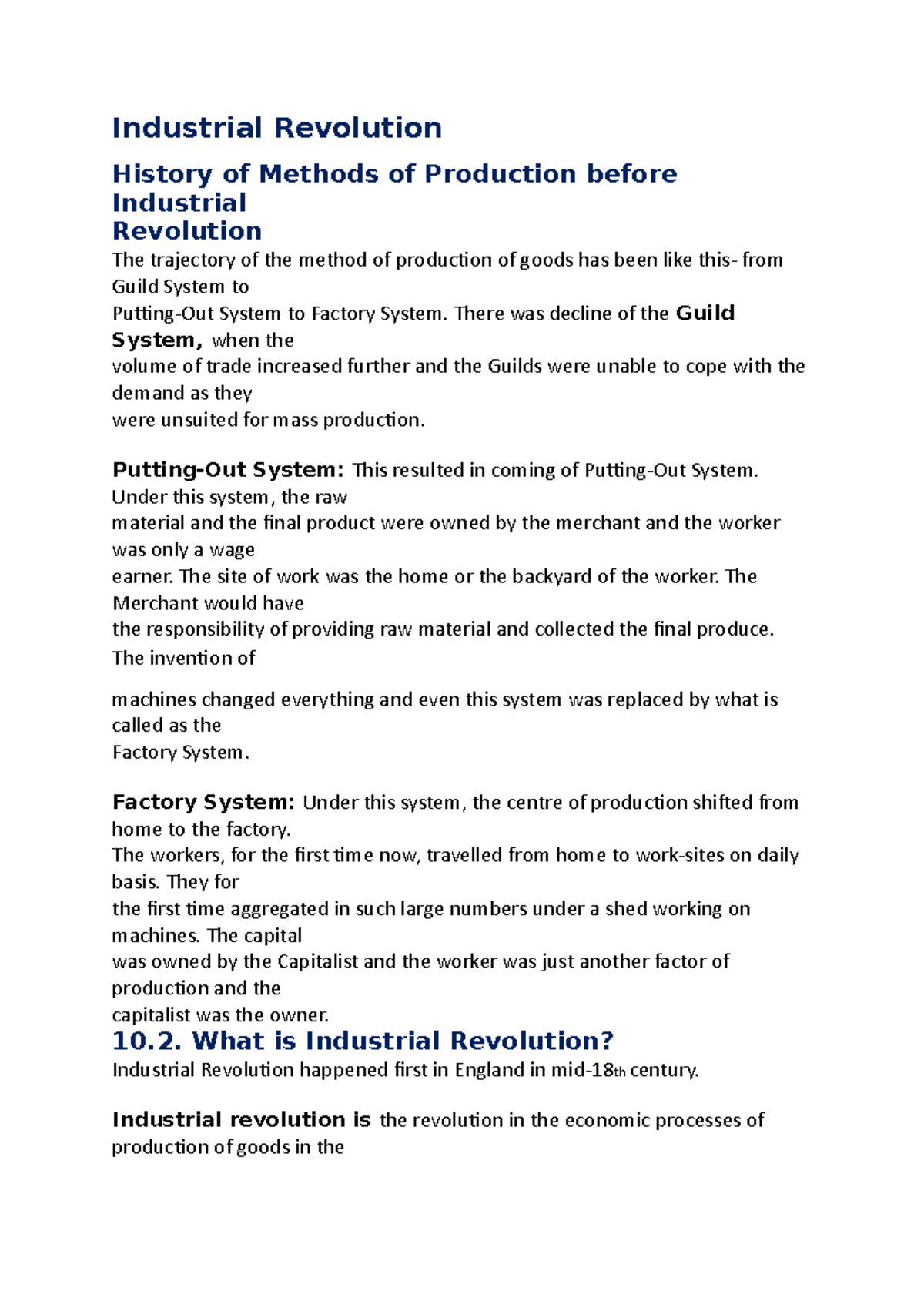 Industrial Revolution - Industrial Revolution History of Methods of ...