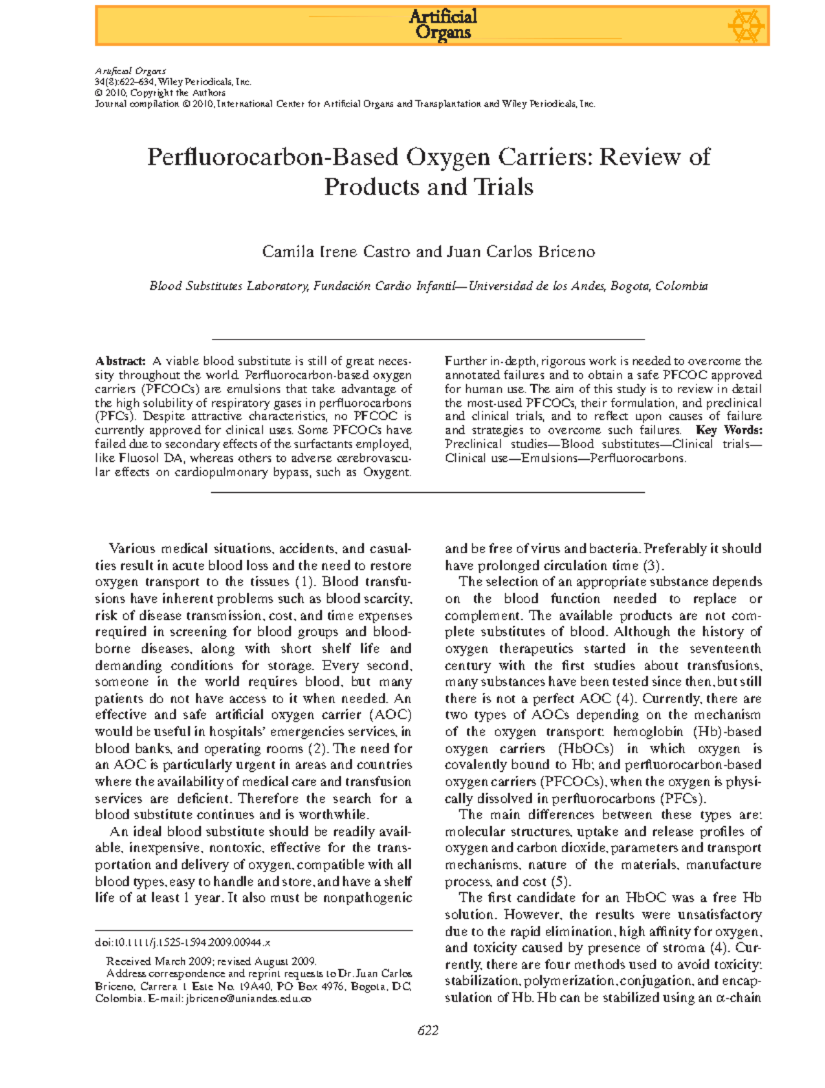 Perfluorocarbon Based Oxygen Carriers Re - aor_944 622 ...