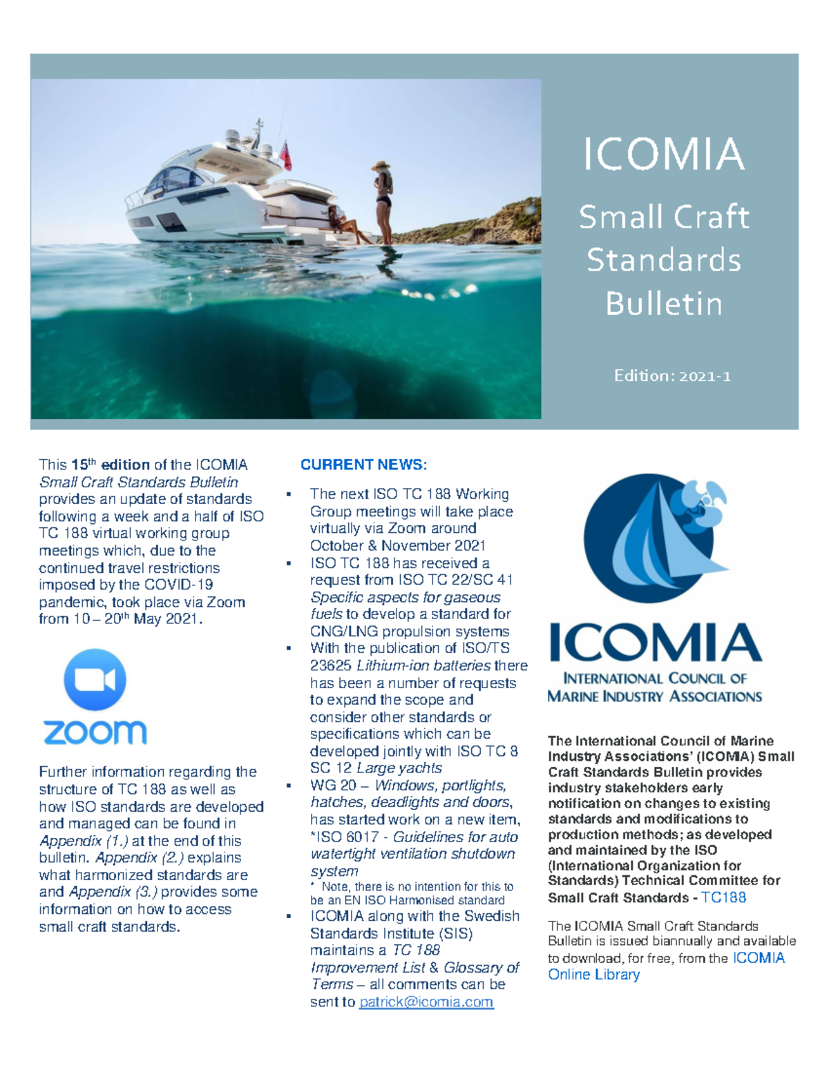 Iso tc 188 small craft standards bulletin ed 15 - ICOMIA Small Craft ...