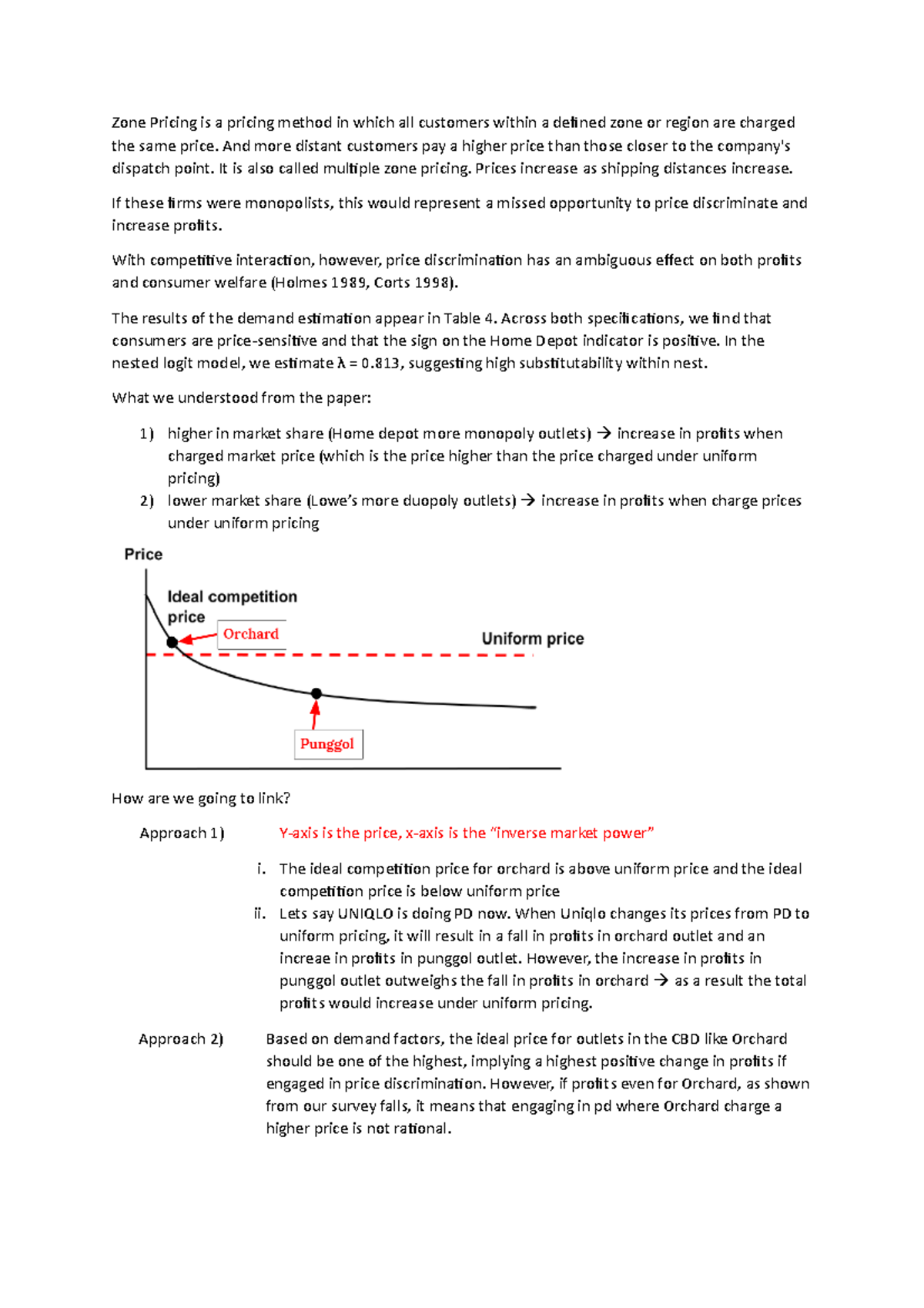Zone Pricing is a pricing method in which all customers within a ...
