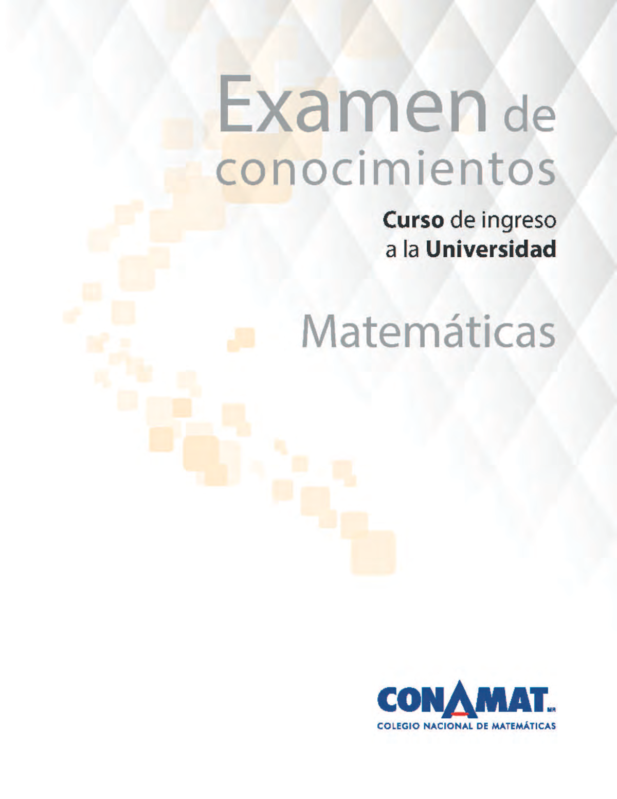 Matematicas - cuaderno conamat que te ayuda para tu examen de admision ...