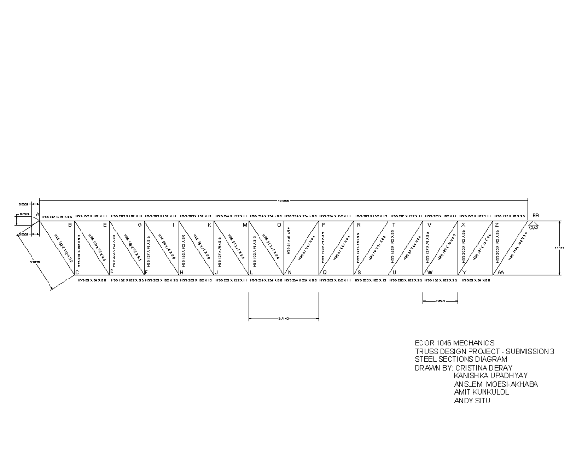 Final Design Drawing - Model 2 - ECOR 1046 MECHANICS TRUSS DESIGN ...