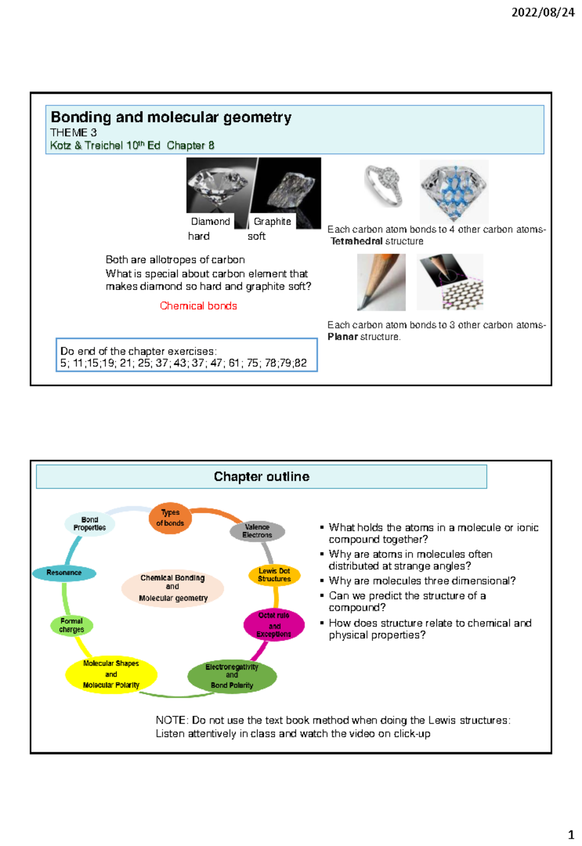 Theme 3 Chemical bonding and molecular structure (As taught) - Do end ...
