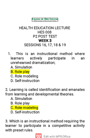 NCM 113 examination - NCM 113-CHN 2 LEC FINAL EXAMINATION 1. The fourth ...