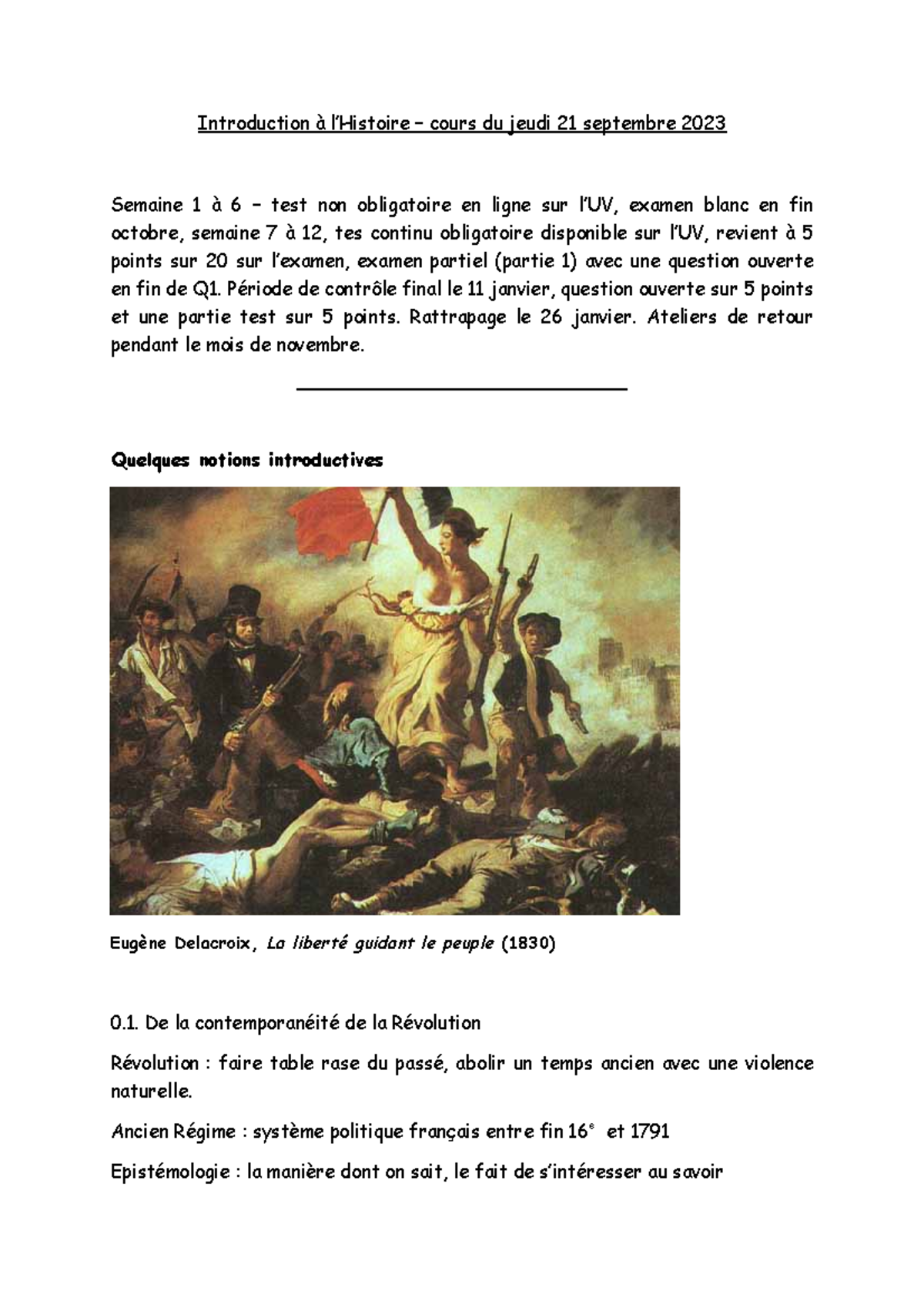 Notes de cours vite fait - Introduction à l’Histoire – cours du jeudi ...
