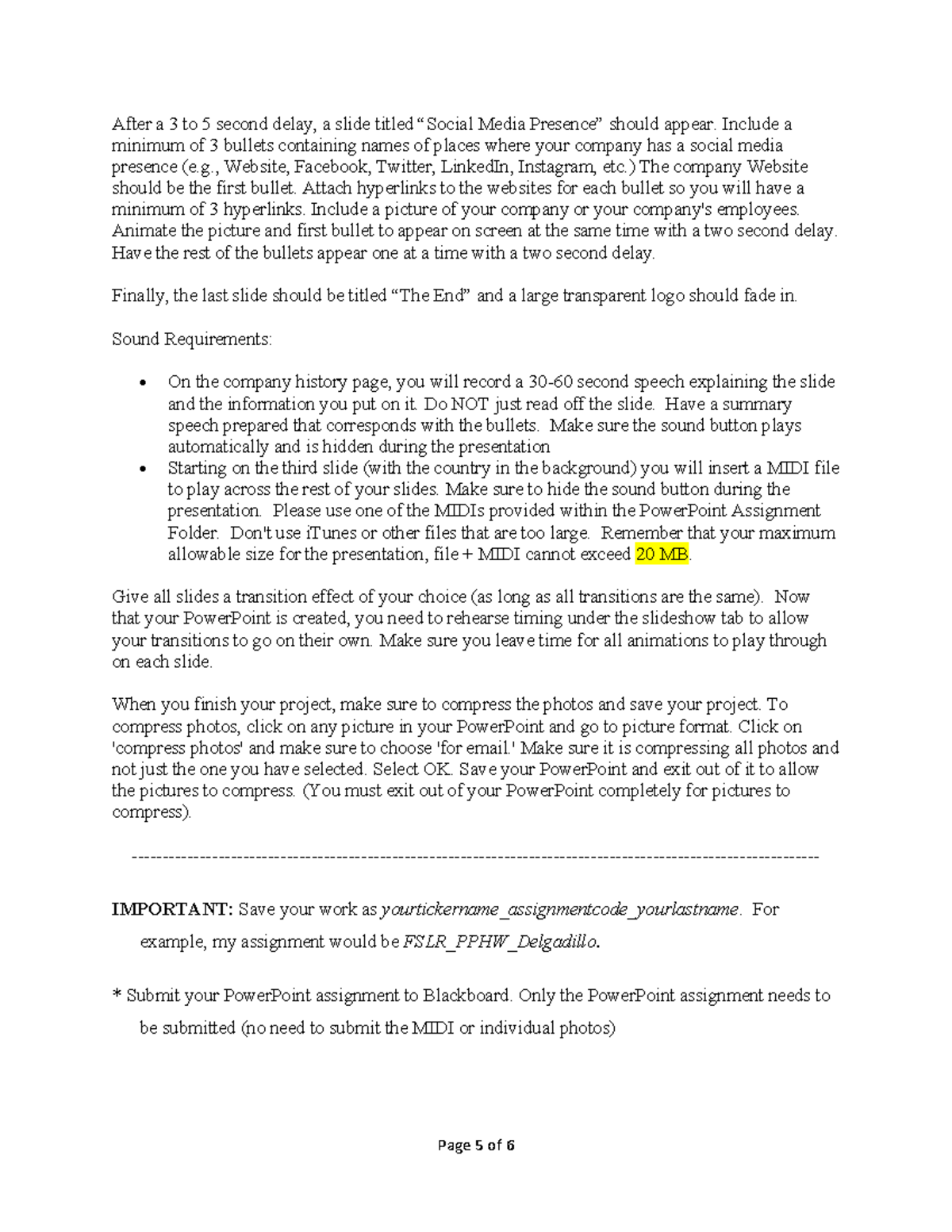 Power Point Assignment Requirements - Summer 2022(1) (dragged) 5 - Page ...