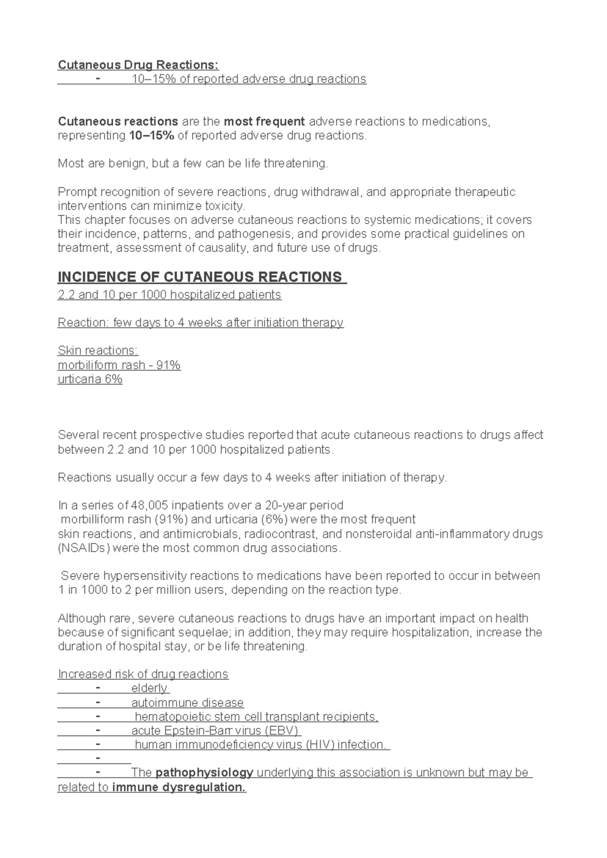 Derma-word - exfoliative dermatitis - Cutaneous Drug Reactions: ⁃ 10–15 ...