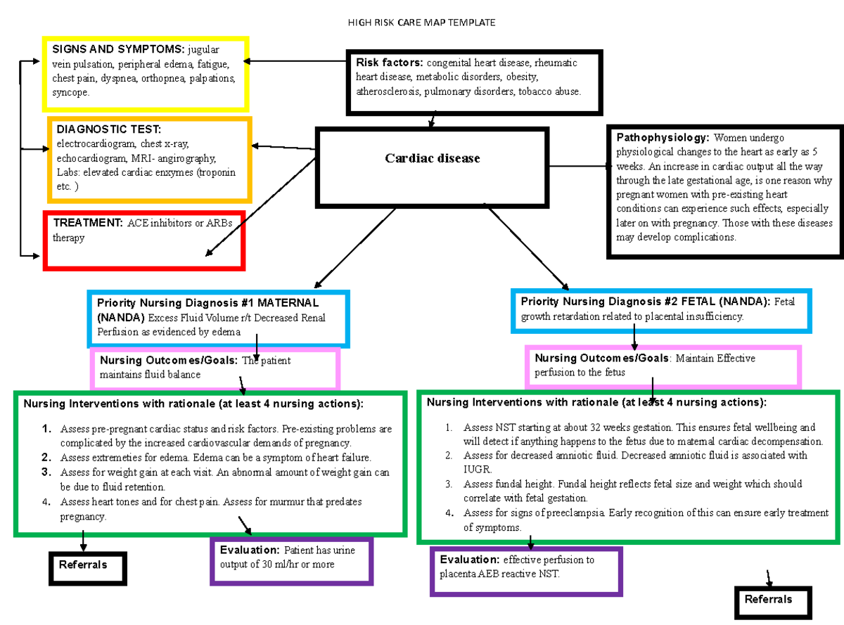 Cardiac disease care map - HIGH RISK CARE MAP TEMPLATE SIGNS AND ...