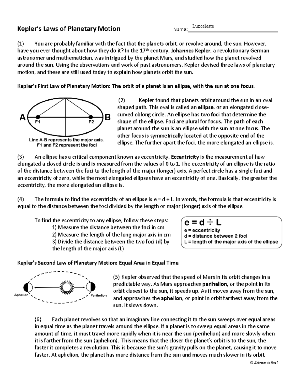 - Kepler's Laws of Planetary Motion - However, have you ever thought ...