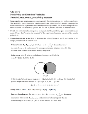 Formulas Sheet - Insurance - Chapter 0 : Probability and Random ...
