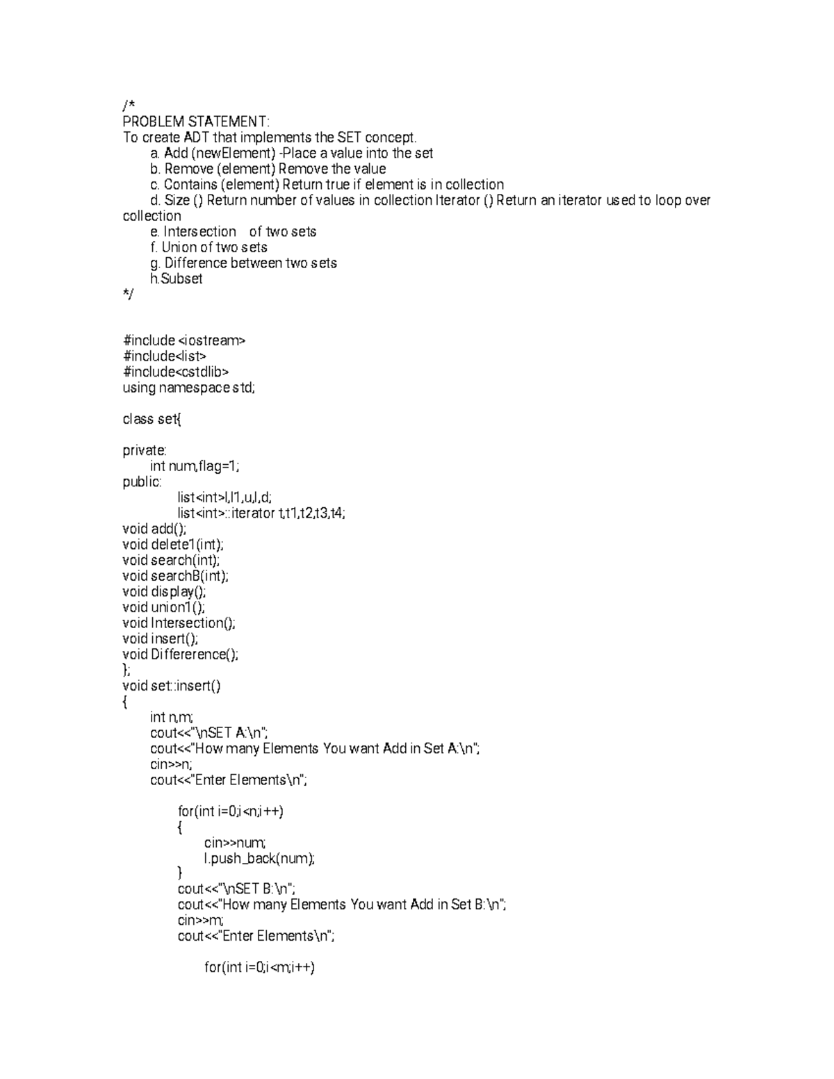 Dsa2 - notes - /* PROBLEM STATEMENT ...