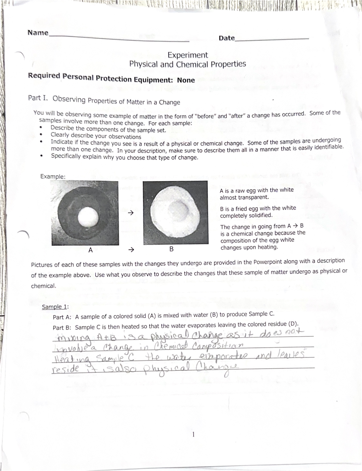 Physical chemical properties - CHEM 1010 - Studocu