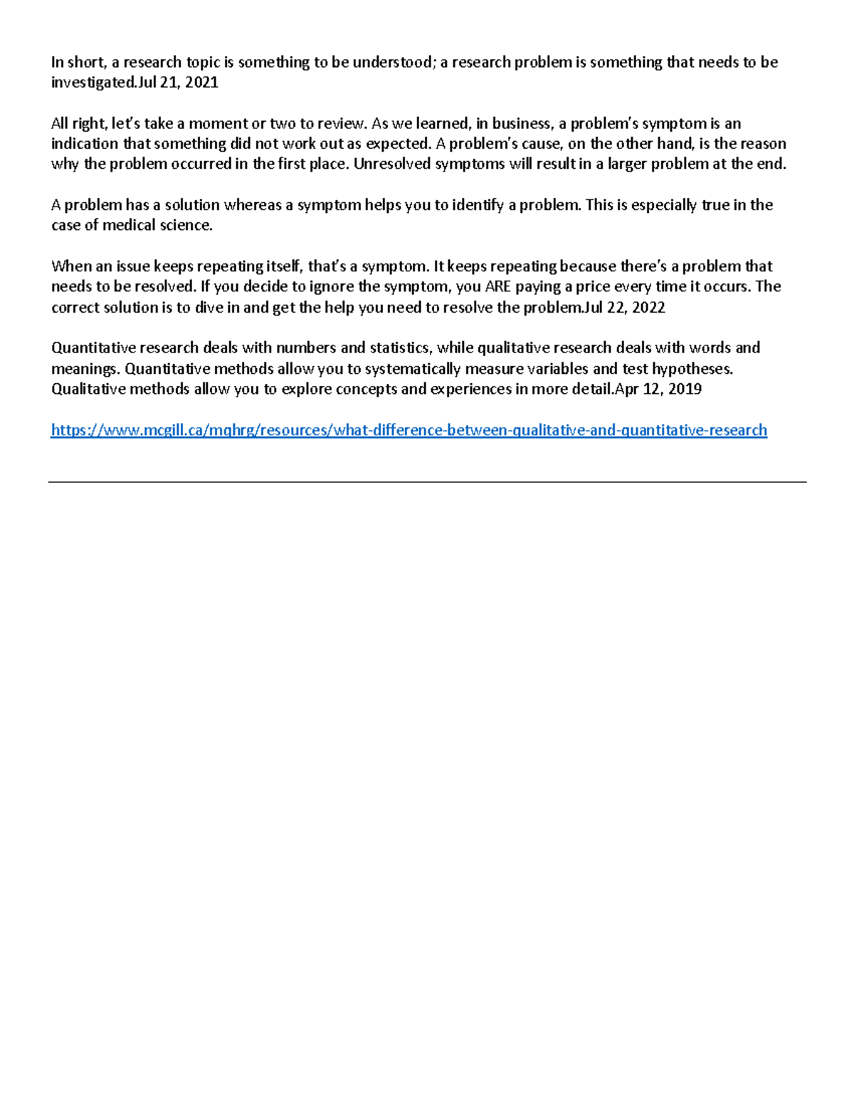 INTL 725 Sample Essay for Mid Term Test - In short, a research topic is ...