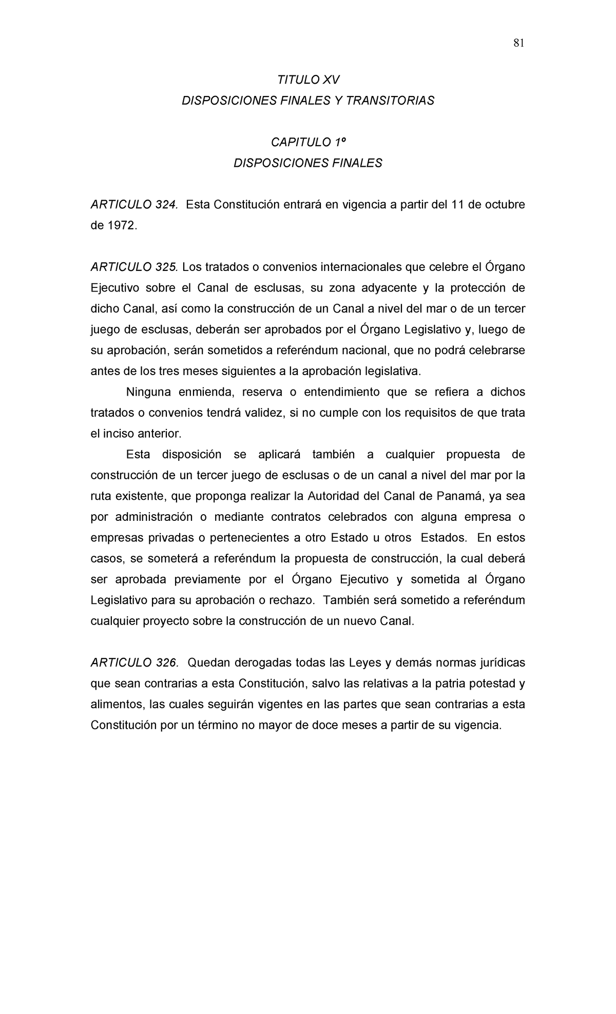 Acp plan ref titulo xv - Resumen historia - 81 TITULO XV DISPOSICIONES ...