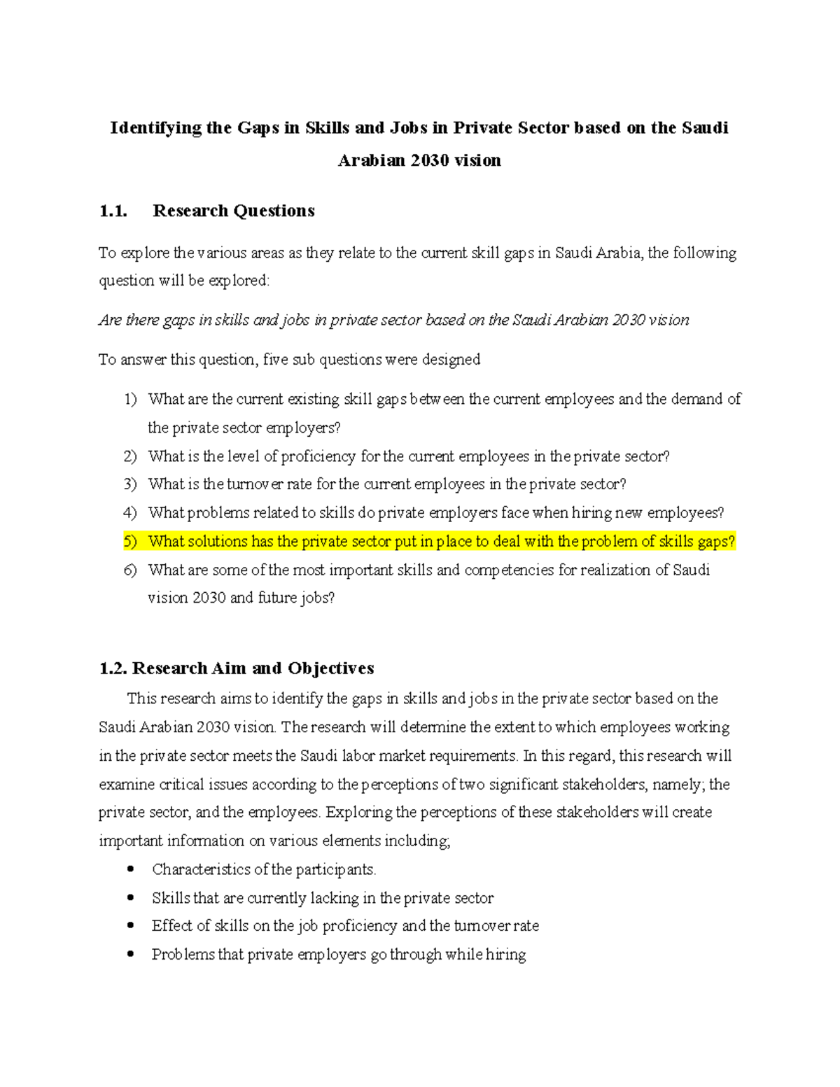 Research Questions - Objectives- Hypothesis - Identifying the Gaps in ...