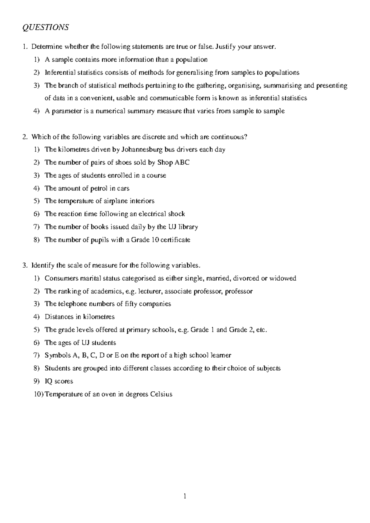 unit 1 exercise - ATE01A1 - UJ - Studocu