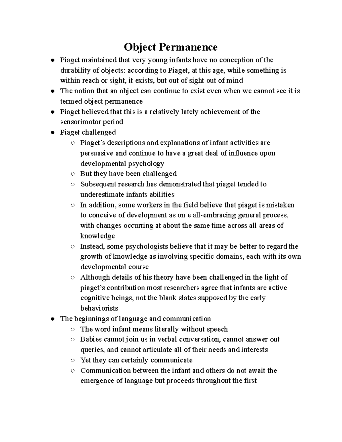Object Permanence - Human growth and development - Object Permanence ...