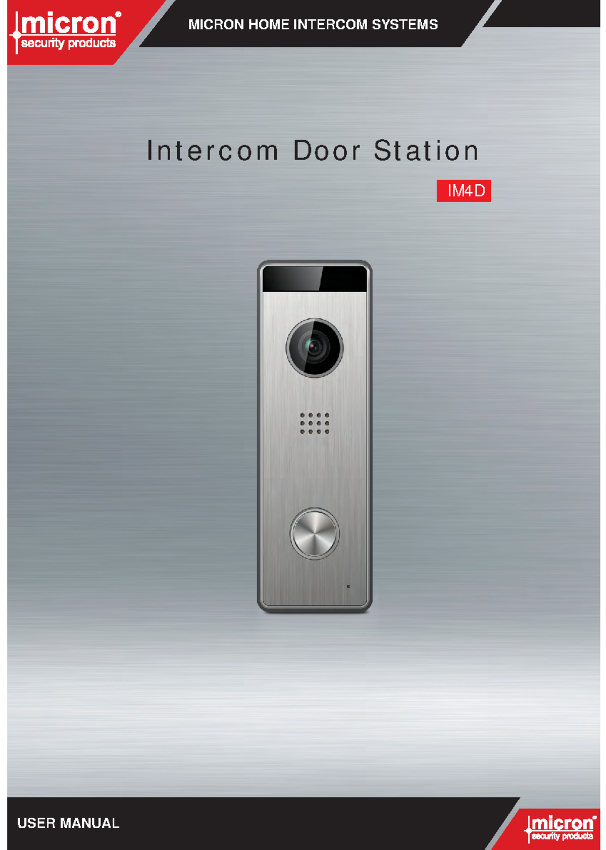 IM4D Micron Intercom Door Station User Manual - Intercom Door Station ...
