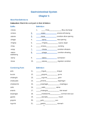 Medical terminology final exam study guide - Medical terminology ...