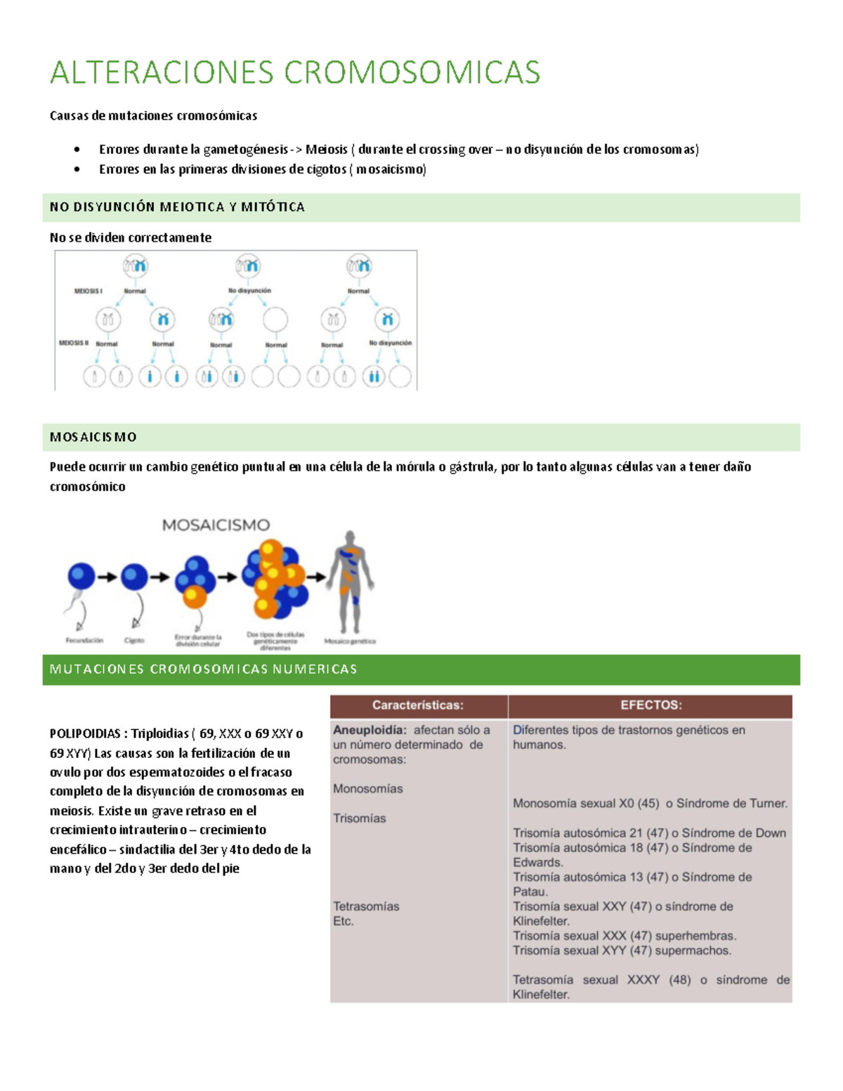 Alteraciones cromosomicas PDF - ALTERACIONES CROMOSOMICAS Causas de mutaciones cromosómicas ...