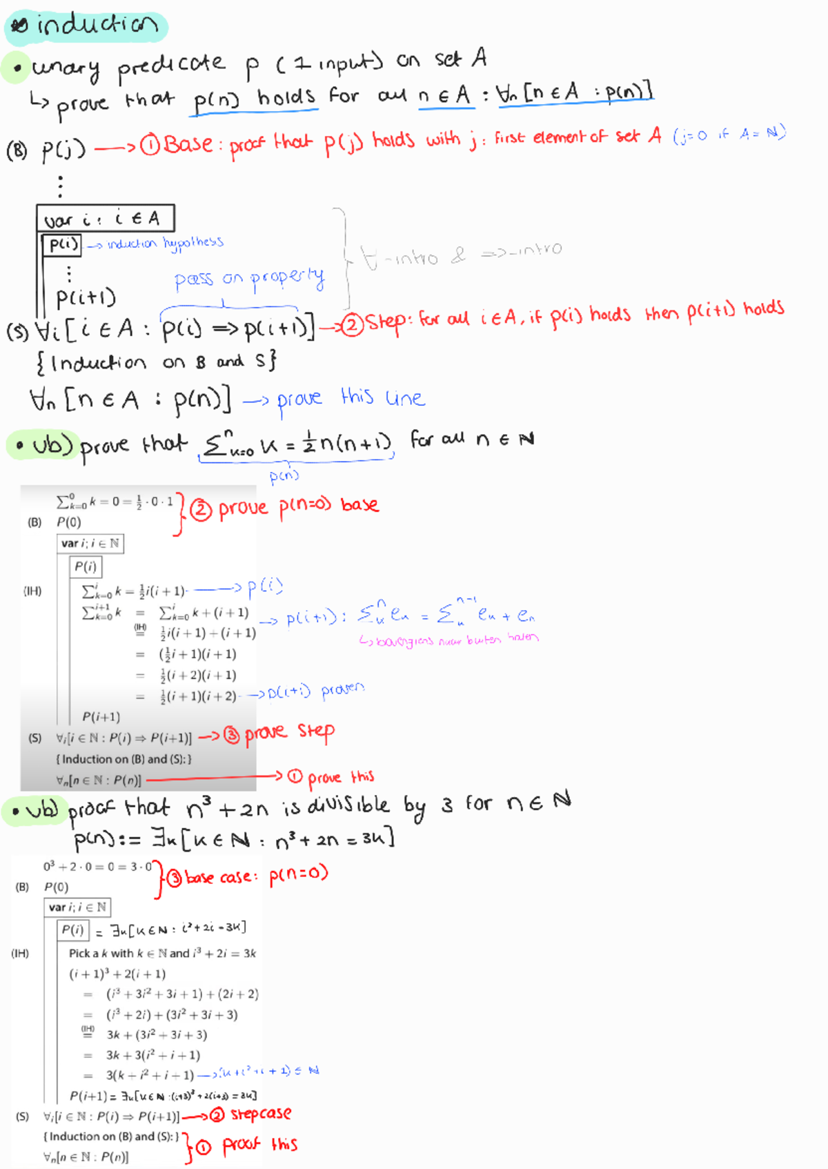 2IT60 Chapter 19 Summary: Induction, summation, strong induction ...