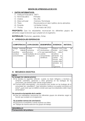 1.- Sesiones de aprendizaje - EDA VIII Semana 2 - Editora Quipus Perú - SESIÓN DE APRENDIZAJE N ...