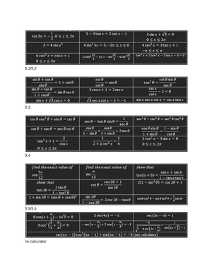 Calculus 1 Topics List - Calculus 1 Common Topics List 1 Functions (a ...
