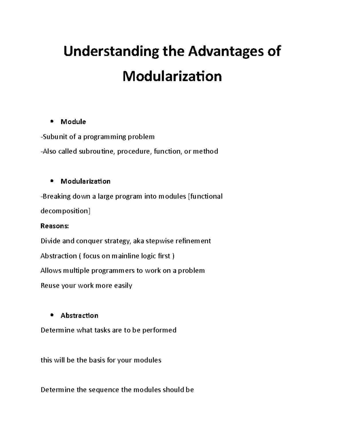 Understanding the Advantages of Modularization - Understanding the Advantages of Modularization ...
